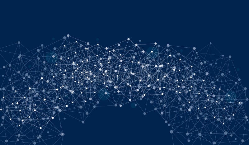 Digital Abstract Background. Blockchain Structure. Vector Illustration ...