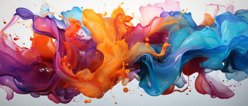 Digital Abstract Background with Colorful Liquid Splash Stock ...