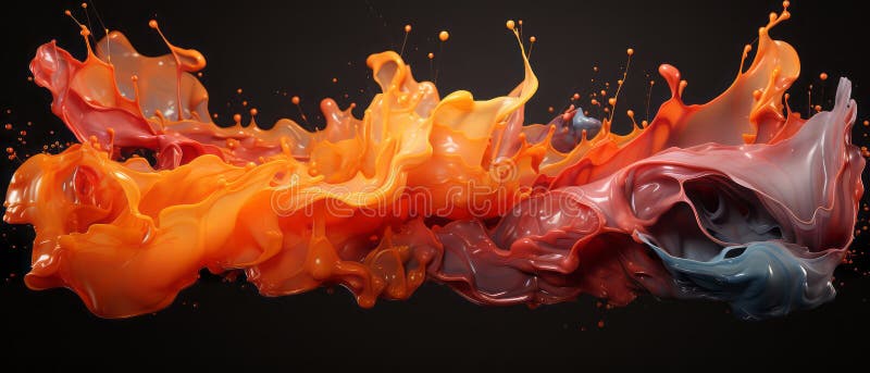 Digital Abstract Background with Colorful Liquid Splash Stock ...