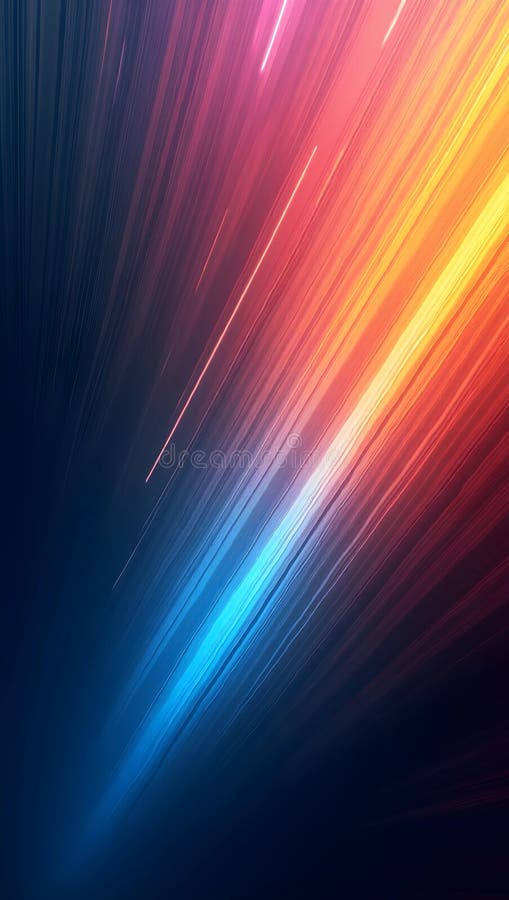 Digital Abstract Background with Colorful Rays. Modern Backdrop in Blue ...