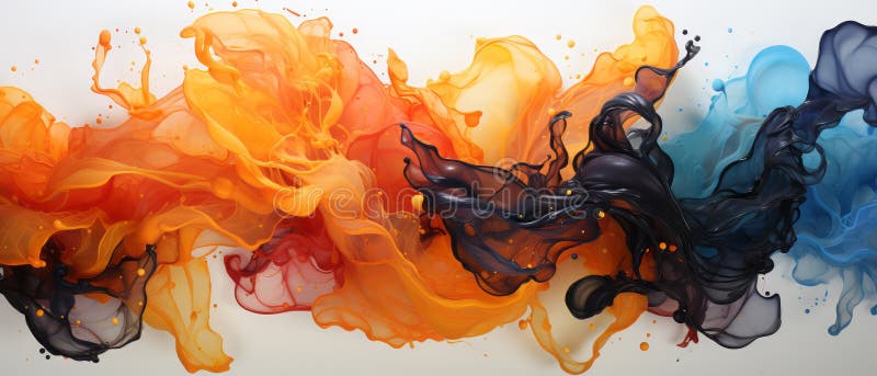 Digital Abstract Background with Colorful Smoke Splash Stock ...