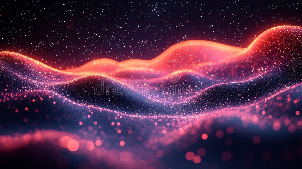 A Digital Abstract Background Designed for Technological Processes, Neural Networks, Digital ...