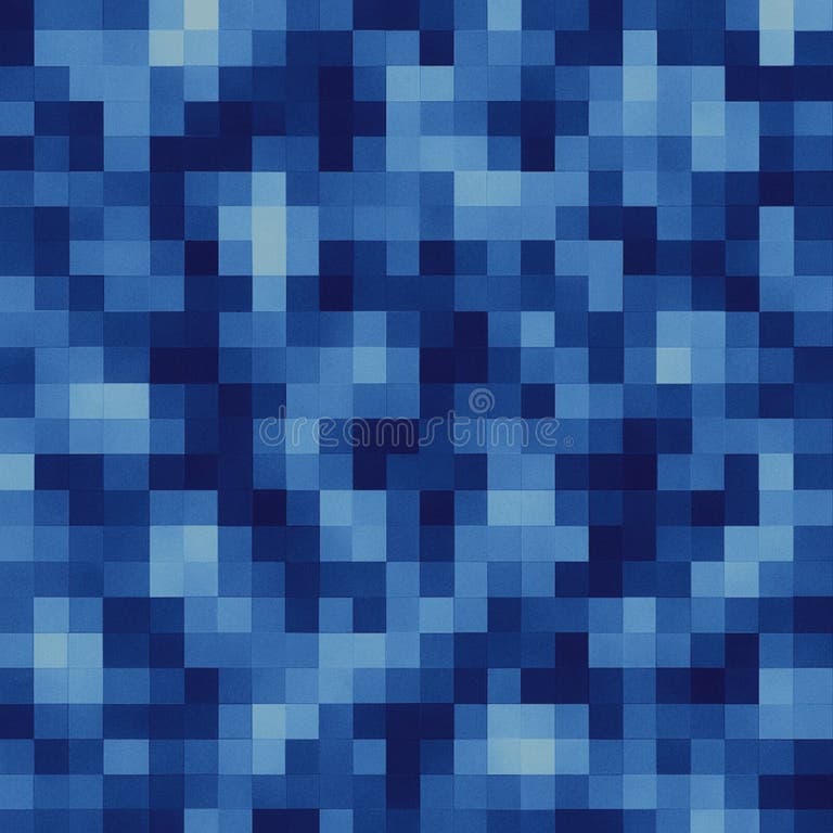 Abstract Pixel Mosaic Pattern in Blue Tones – Seamless Digital ...