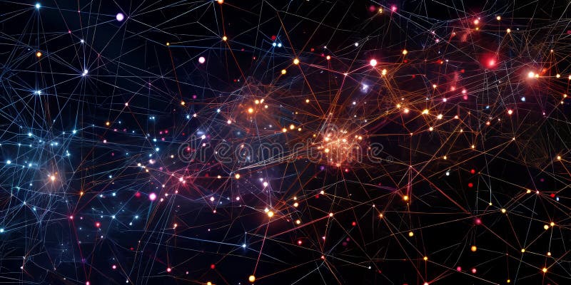 Digital Abstract Background. Future Technology with Particle Effect ...