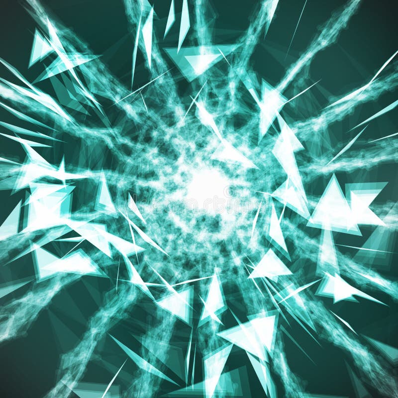 Flying Debris. 3D Vector Illustration. Science and Technology ...