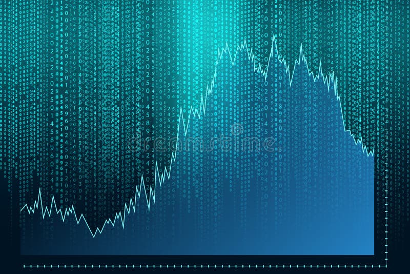 Digital Abstract Background. Graph Stock Illustration - Illustration of ...