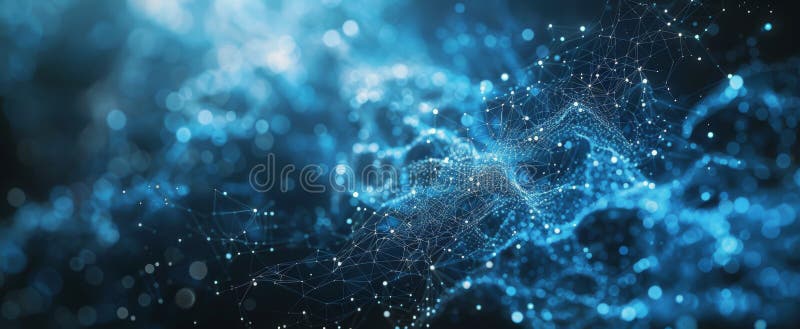 Abstract Blue Network Pattern Background Stock Image - Image of pattern ...