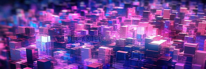 Digital Abstract Background with Sci-fi Neon Light Line Pattern ...