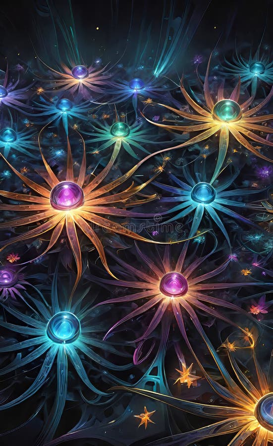 Digital Abstract Background of Technological Colors, Neural Networks ...