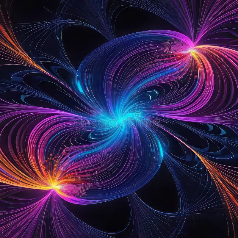 Digital Abstract Background of Technological Processes, Neural Networks ...