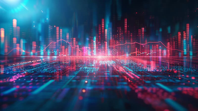 Digital Abstract Background for Technology Analytics with Light and ...