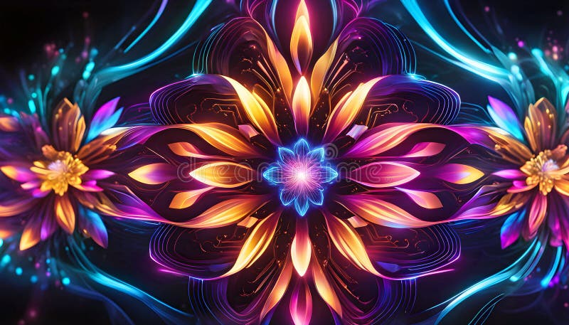 Digital Abstract Background of Technology Colors, Neural Networks and Artificial Intelligence As ...