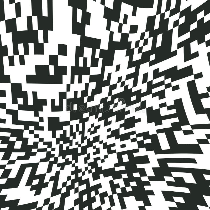 QR Code Digital Abstract Black and White Pixel Noise Background Stock ...