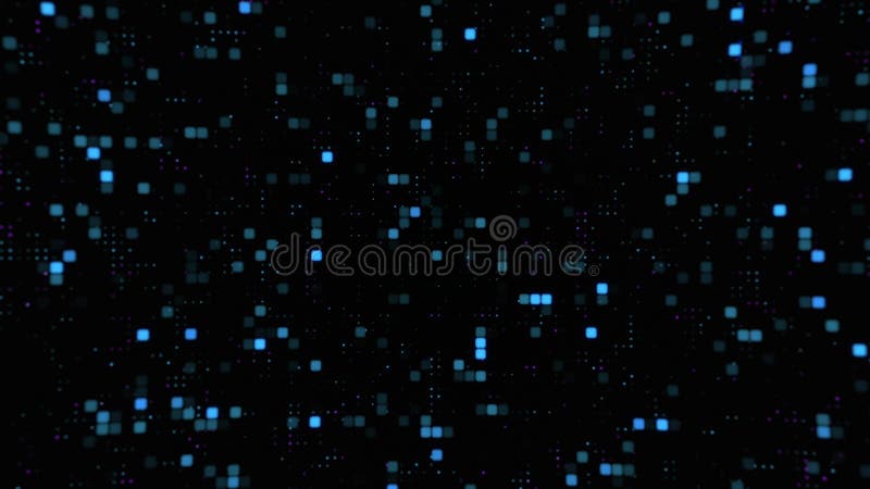 Digital Abstract Blue Background.Seamless Loop Futuristic Particle Beam Stream, Digital Data ...