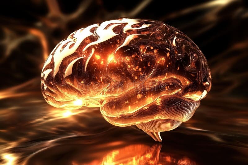 The Digital Abstract Brain. Microcircuits Stock Image - Image of ...