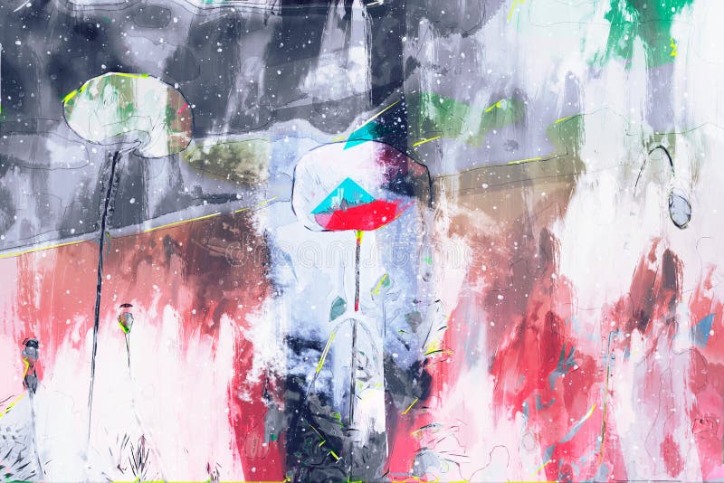 Digital Abstract Color Painting for Background Stock Image - Image of ...