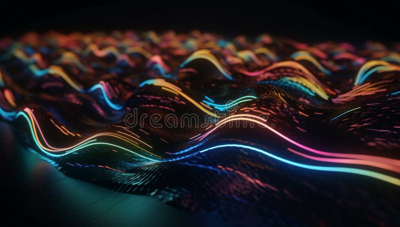 Digital Abstract Colorful Background. AI Generated Stock Illustration ...