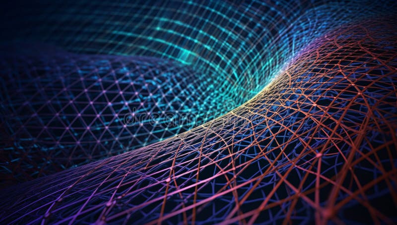 Digital Abstract Colorful Background. AI Generated Stock Illustration ...