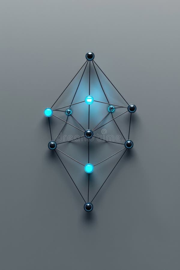 Digital Abstract Connected Dots Stock Image - Image of cybernetics ...