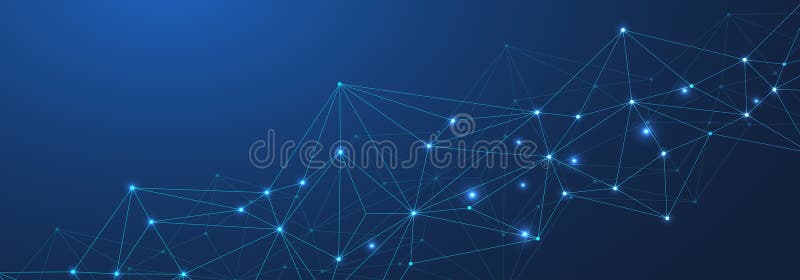 Digital Abstract Connection Dots And Lines Network Connection Structure Technology Polygonal