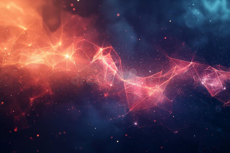 Digital Abstract Data Visualization With Graphs And Lines Geometric