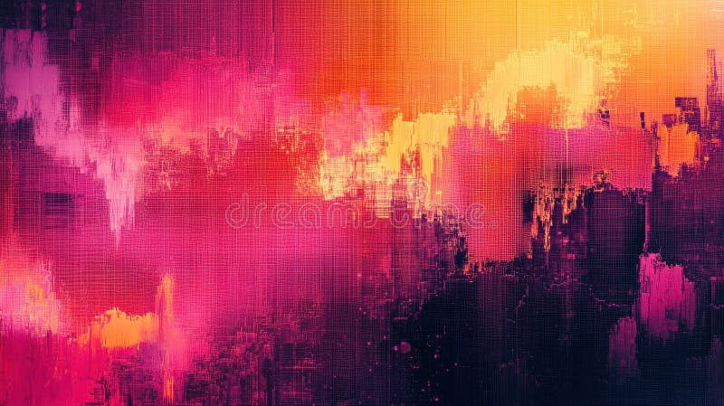 Digital Abstract Design Concept with Distorted Pixelated Patterns and ...