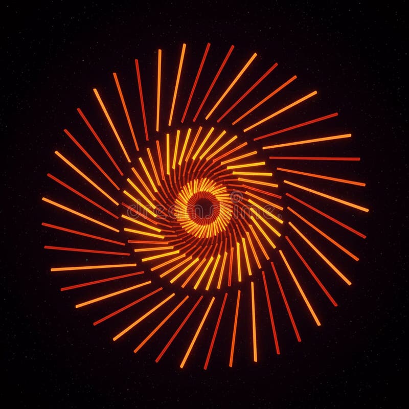 A Digital Abstract Design Features Concentric Circular Patterns Formed ...