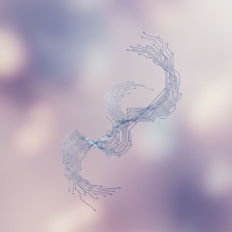 A Digital Abstract Design Features Interconnected Circuit-like Patterns ...