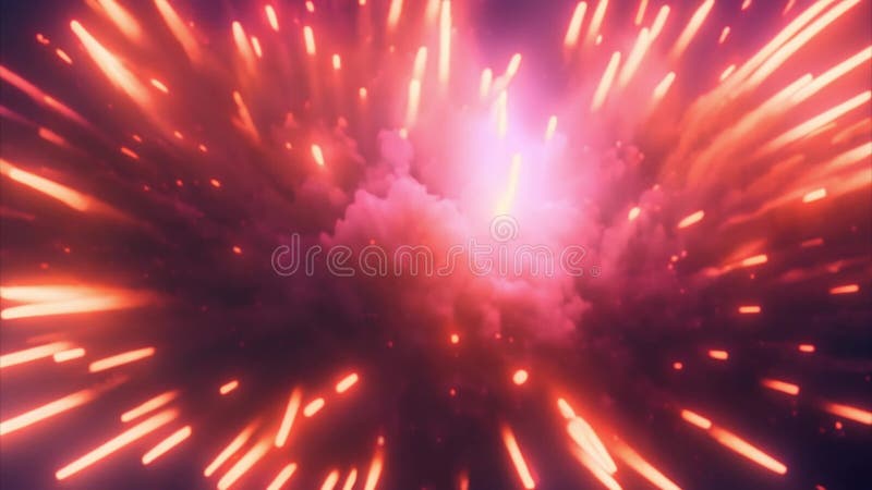 Abstract Explosion with Red and Pink Lights Stock Footage - Video of ...