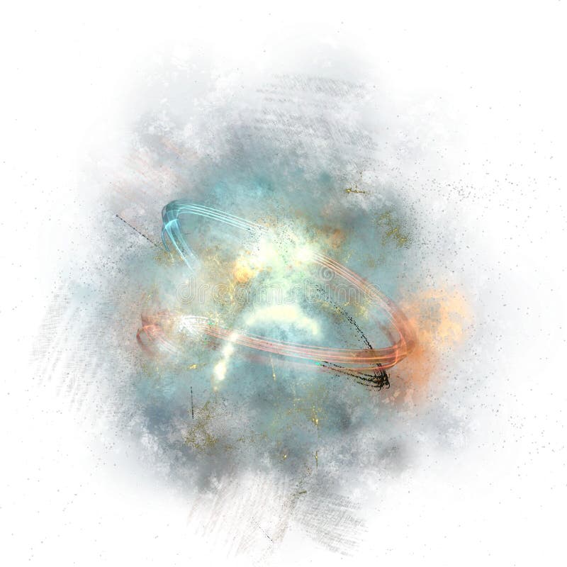 Digital Abstract with Expressive Elements Stock Illustration ...