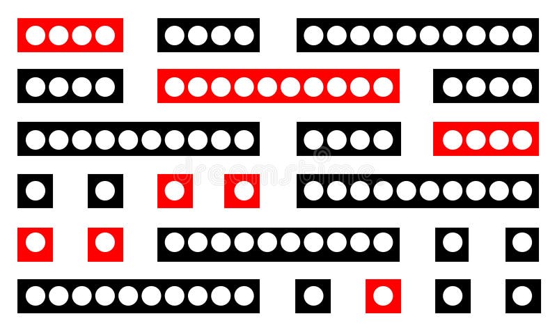 Dotted Linear Sequence Pattern Design Stock Illustration - Illustration ...