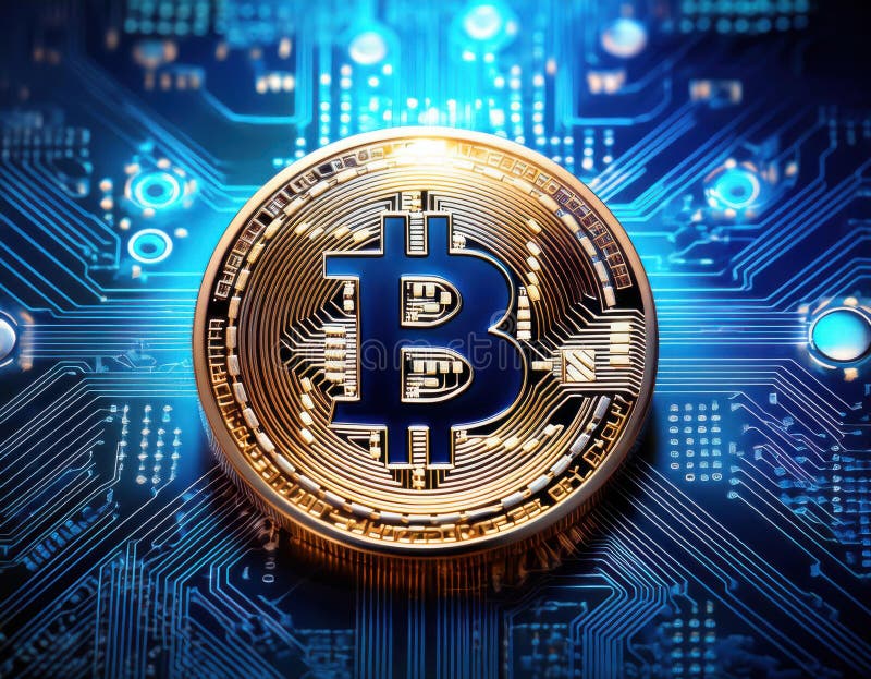 Digital Abstract Image of Interconnected Glowing Blue Blocks Forming a ...