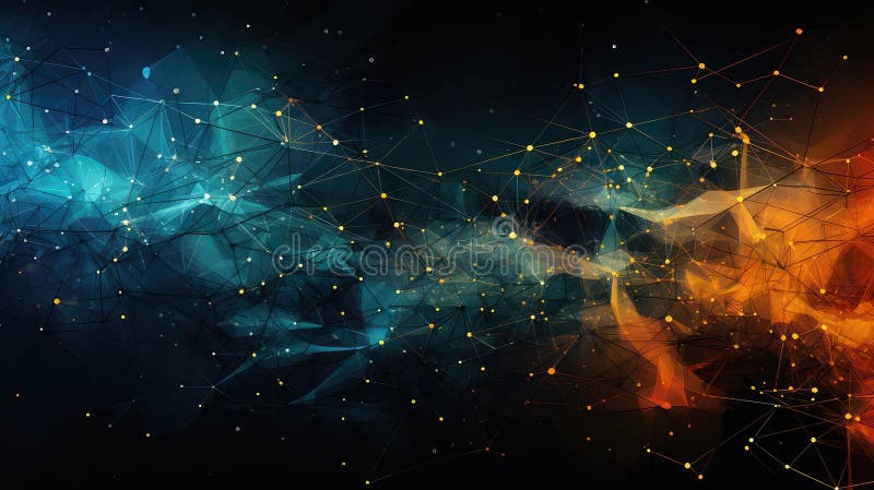 Digital Abstract Internet Background Stock Illustration - Illustration ...