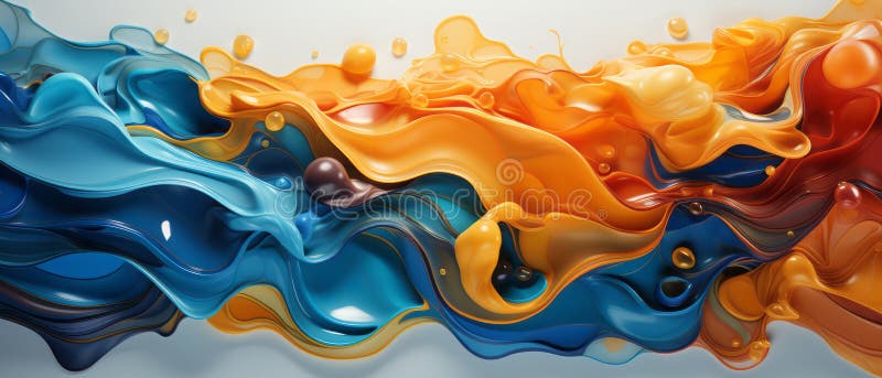 Digital Abstract Liquid Background, Paint Splashes, Colorful Liquid ...