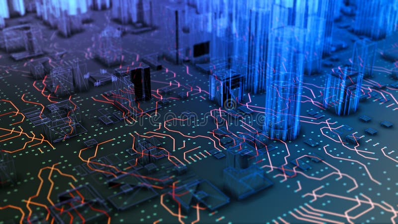 Digital Abstract Network Wireframe Infrastructure Connection Futuristic ...