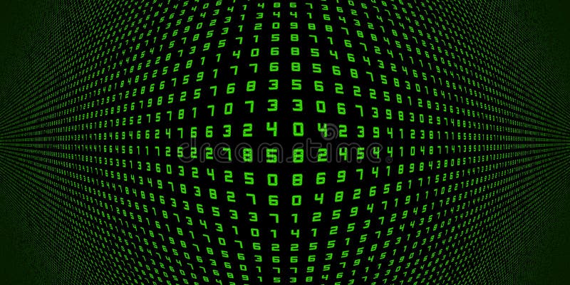 Digital Abstract Number Technology Background in Security Concept Stock ...