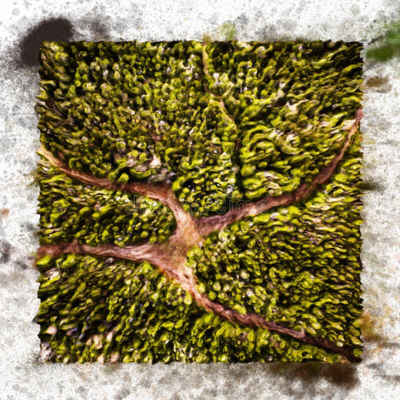Forest Digital Abstract Oil Painting Stock Image - Image of ...