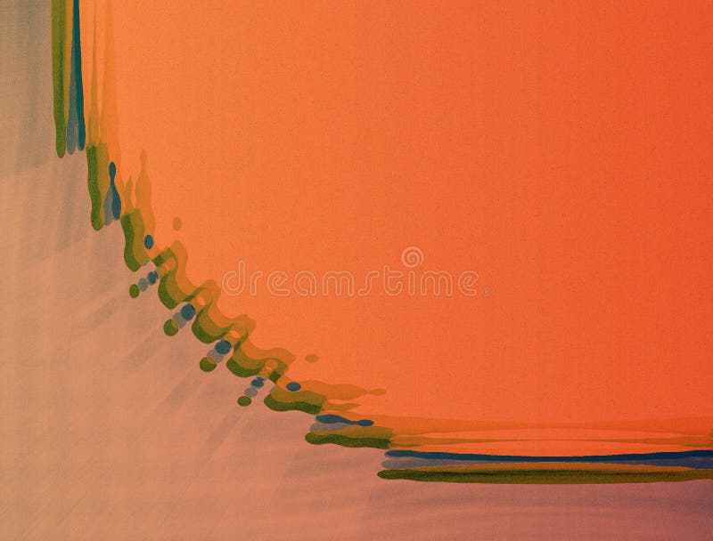 DIgital Abstract Orange Background with Wave Oval Stock Illustration ...
