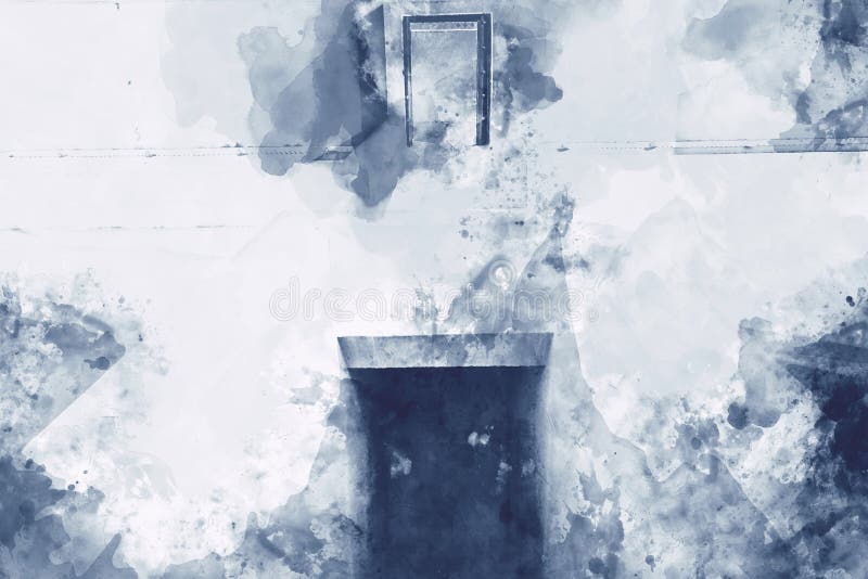 Digital Abstract Painting in Cool Tone for Background Stock ...