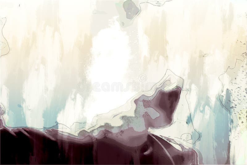 Digital Abstract Painting in Cool Tone for Background, Cool Color ...