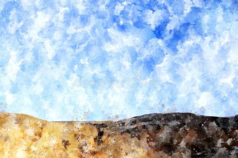 Digital Abstract Painting in Cool Tone for Background, Cool Color ...