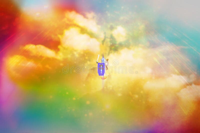 Digital Abstract Painting of the Lord in Heaven Stock Illustration ...