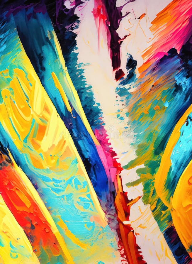 Abstract Painting of a Lion - Generative AI Stock Illustration ...