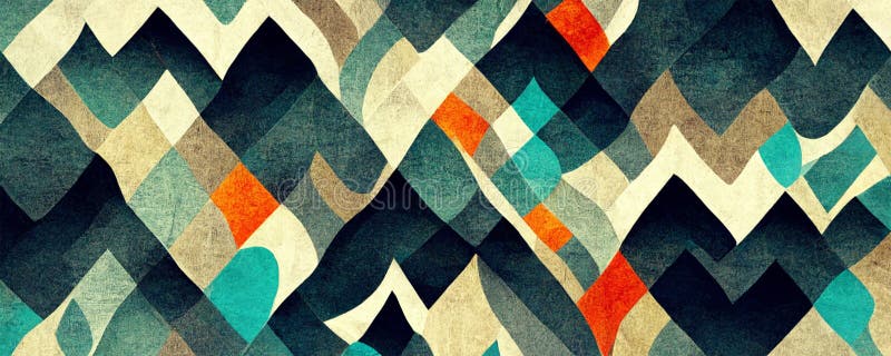 Digital Abstract Pattern, Abstract Geometrical Themed Heather ...