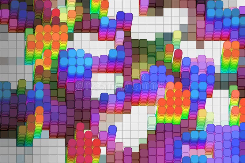 Digital Pixel- Art Decoration. Color Abstract Background Stock ...