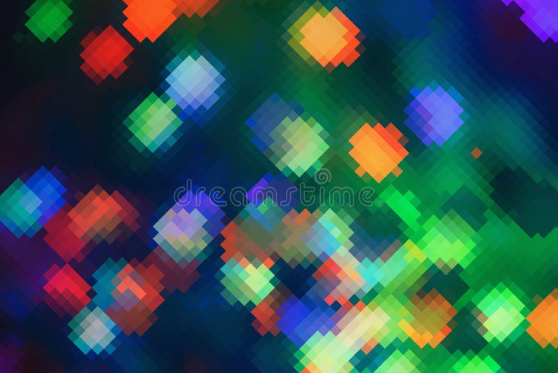 Digital Pixel- Art Decoration. Color Abstract Background Stock ...