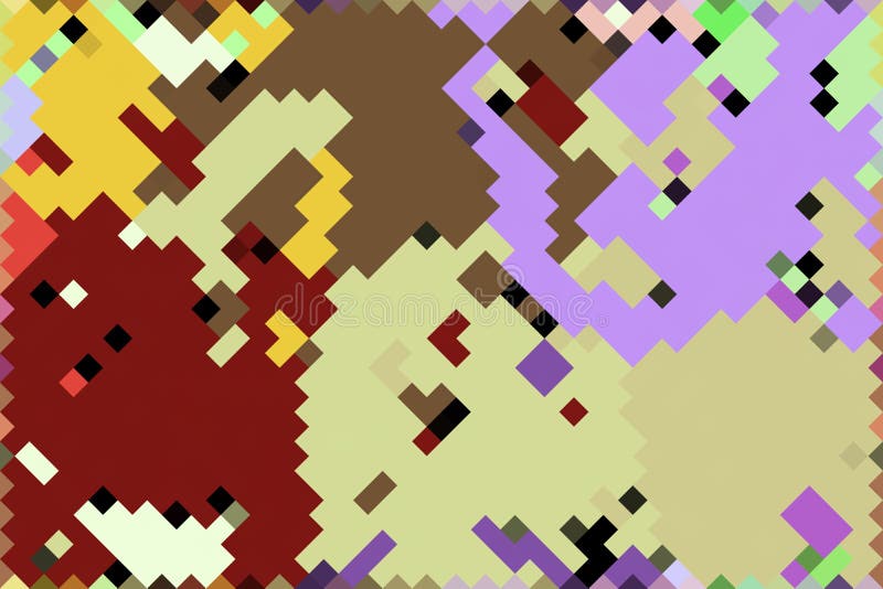Digital Pixel- Art Decoration. Color Abstract Background Stock ...