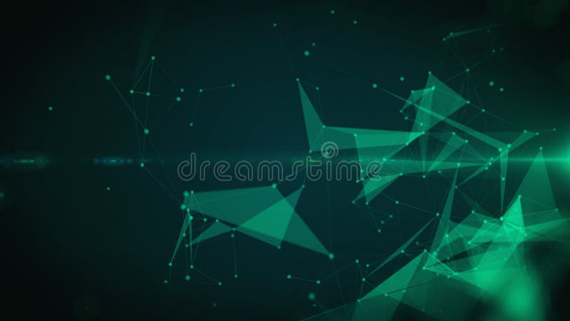 Digital Abstract Plexus Dot Line Connection Structure Spinning Loop Minimalistic Geometric