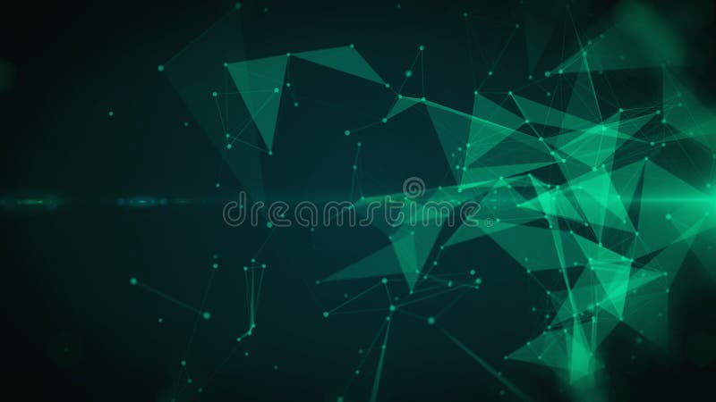 Digital Abstract Plexus Dot Line Connection Structure Spinning Concept Minimalistic Geometric