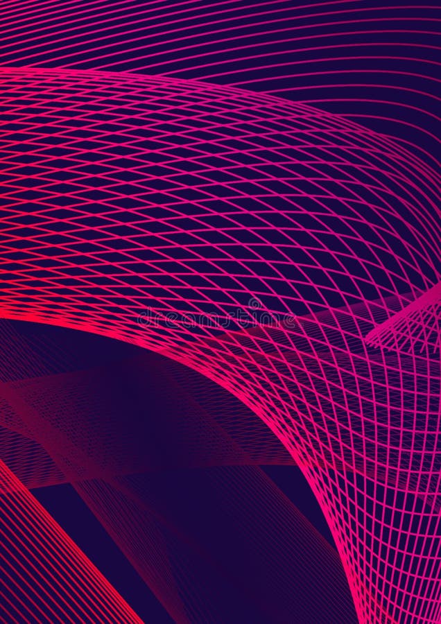 DIgital Abstract Purple Background with Purple Wave Lines Stock ...